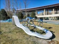 China Stainless Steel Outdoor Modern Art Sculpture For Garden Decoration for sale