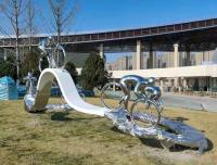 China Stainless Steel Outdoor Modern Art Sculpture For Garden Decoration for sale