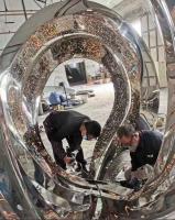 China Outdoor LED Stainless Steel Metal Sculpture 3.0 Meter Height for sale