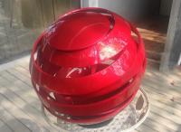 China Modern Painted Stainless Steel Abstract Sculpture Red Baking Varnished for sale