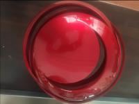 China Modern Painted Stainless Steel Abstract Sculpture Red Baking Varnished for sale
