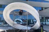 China Modern LED Stainless Steel Artwork Sculpture 3.5 Meter Height for sale