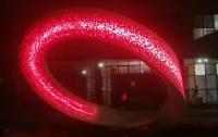 China Modern LED Stainless Steel Artwork Sculpture 3.5 Meter Height for sale