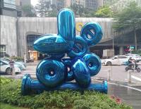 China 316L SS Lawn And Garden Statues And Sculptures Blue Baking Varnished for sale