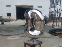 China Stainless Steel Small Garden Sculpture 1.0m Height Indoor Ornaments For Hotel for sale