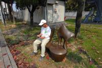 China Customized Copper Garden Art Sculpture Abstract Style Garden Decoration for sale