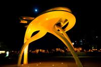 China Abstract Style Outdoor Metal Sculpture , Outdoor Large Metal Yard Ornaments for sale