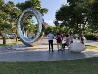 China Artificial Style Outdoor Metal Sculpture , Abstract Outdoor Metal Art Sculpture for sale