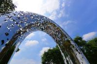 China Artificial Style Outdoor Metal Sculpture , Abstract Outdoor Metal Art Sculpture for sale
