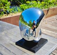 China Modern Small Stainless Steel Sculpture For Indoor Decoration for sale