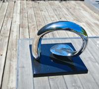 China Modern Small Stainless Steel Indoor Ornaments Sculpture for sale