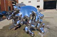China Polished Stainless Steel Abstract Turtle Animal Sculpture as Garden Ornaments for sale