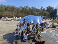 China Public Art Stainless Steel Sculpture , Outdoor Metal Garden Statues Sculptures for sale