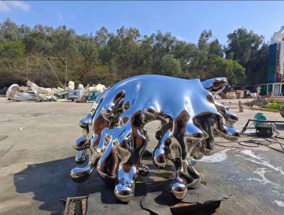 China Public Art Stainless Steel Sculpture , Outdoor Metal Garden Statues Sculptures for sale