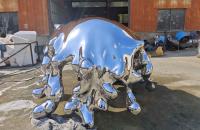 China Public Art Stainless Steel Sculpture , Outdoor Metal Garden Statues Sculptures for sale