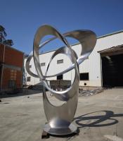 China 2.5 Meter Height Stainless Steel Large Garden Sculpture For Plaza Decoration for sale