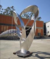 China 2.5 Meter Height Stainless Steel Large Garden Sculpture For Plaza Decoration for sale
