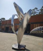 China 2.5 Meter Height Stainless Steel Large Garden Sculpture For Plaza Decoration for sale