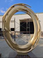 China Modern Garden Ornaments Statues Handmade Polished Abstract Metal Sculpture for sale