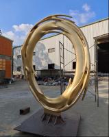 China Modern Garden Ornaments Statues Handmade Polished Abstract Metal Sculpture for sale