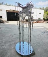 China Polished Stainless Steel Abstract  Frog,Animal Garden Ornaments for sale