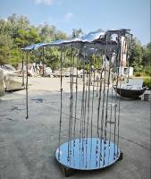 China Polished Stainless Steel Abstract  Frog,Animal Garden Ornaments for sale