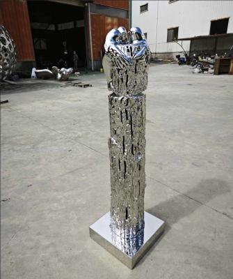 China 150cm High Welding outdoor Abstract stainless steel sculpture for sale