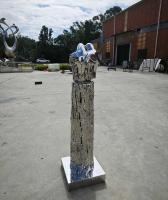China 150cm High Welding outdoor Abstract stainless steel sculpture for sale