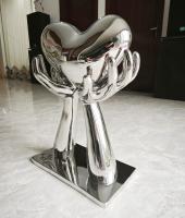 China 1.5 Meter High Modern Outdoor Stainless Steel Sculpture for sale
