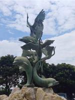 China Outdoor contemporary Bronze Sculpture Casting Dolphin For Plaza Decoration for sale