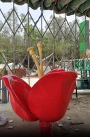 China Custom Design 2.0 Meter Height Red Baking Varnish Stainless Steel Sculpture Outdoor Metal Art for sale