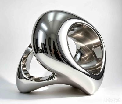 China 1.0m Height Abstract Metal Sculpture with Polished Mirror Finish and Customizable Design for Interior Decoration for sale
