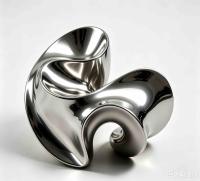 China 1.0m Height Abstract Metal Sculpture with Polished Mirror Finish and Customizable Design for Interior Decoration for sale
