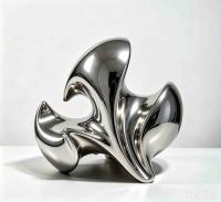 China 1.0m Height Abstract Metal Sculpture with Polished Mirror Finish and Customizable Design for Interior Decoration for sale