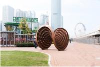 China Modern Style Corten Steel Large Outdoor Sculpture for Urban Decoration City Landmark for sale