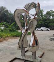 China 2.5m Height Mirror Polished 316L Stainless Steel Abstract Metal Sculpture for Garden Decoration for sale