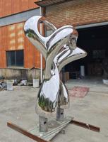 China 2.5m Height Mirror Polished 316L Stainless Steel Abstract Metal Sculpture for Garden Decoration for sale