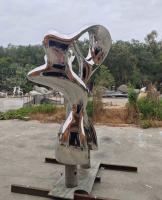 China 2.5m Height Mirror Polished 316L Stainless Steel Abstract Metal Sculpture for Garden Decoration for sale