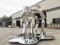 China 2.5m Height Custom Mirror Finish Stainless Steel Abstract Metal Sculpture for Garden Decoration for sale