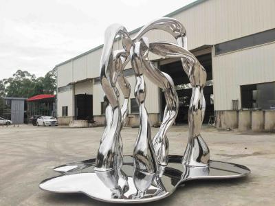 China 2.5m Height Custom Mirror Finish Stainless Steel Abstract Metal Sculpture for Garden Decoration for sale