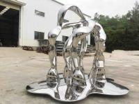 China 2.5m Height Custom Mirror Finish Stainless Steel Abstract Metal Sculpture for Garden Decoration for sale