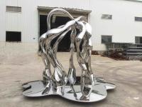 China 2.5m Height Custom Mirror Finish Stainless Steel Abstract Metal Sculpture for Garden Decoration for sale