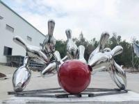 China Custom 316L Stainless Steel Mirror Polished Outdoor Metal Sculpture for Garden Art Decoration for sale