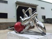 China Custom 316L Stainless Steel Mirror Polished Outdoor Metal Sculpture for Garden Art Decoration for sale