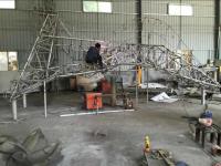 China Large Outdoor Sculpture Mirror Polished Abstract Modern Stainless Steel Landmark 8 Meter Length for sale