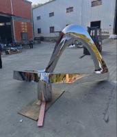China Outdoor Custom Modern Abstract Sculpture,Mirror Polished Sculpture for Garden for sale