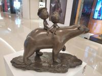 China Indoor Metal Sculptures Stainless Steel Abstract Art Sculptures Designed for Office Hotel Home and Coffee Bar Decoration for sale
