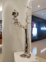China Indoor Metal Sculptures Stainless Steel Abstract Art Sculptures Designed for Office Hotel Home and Coffee Bar Decoration for sale