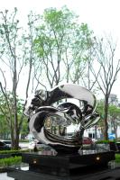 China Mirror Finish Outdoor Contemporary Metal Sculpture For Square Decoration for sale