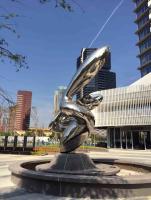 China Anti Corrosion Outdoor Metal Sculpture , Abstract Metal Art Sculptures Outdoor Decoration for sale